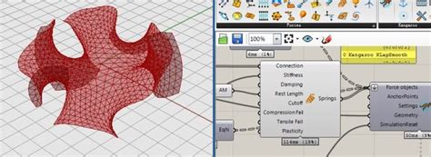 Hyperbolic Surface Buckling Grasshopper Surface Tensile Map Screenshot