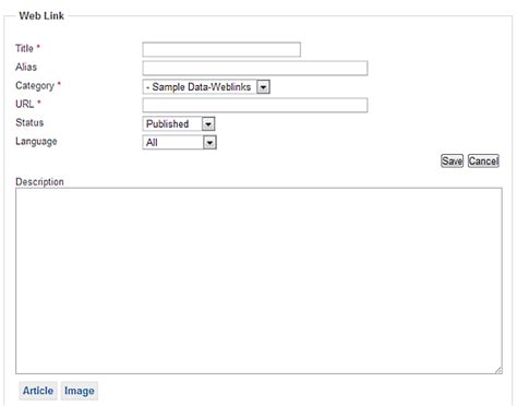 Help25menus Menu Item Weblink Submit Joomla Documentation