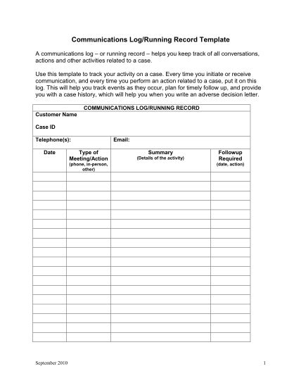 Running Log Template Free To Edit Download Print CocoDoc