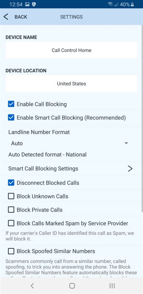 How Do I Change The Call Blocking Mode To Disconnect Or Send To Voicemail For Call Control Home