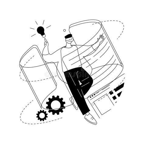 Interactive Learning Experience Abstract Concept Vector Illustration