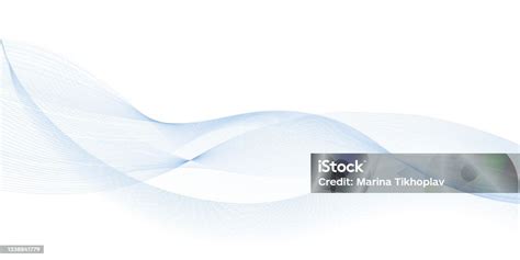 푸른 공기 파도 매끄러운 색상 흐름과 시너지 블렌드 효과로 파도 선을 풀어줍니다 Swoosh 소용돌이 디자인 요소 흰색 배경에 격리 된 추상 곡선 벡터 그림입니다 흰색