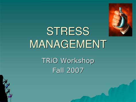 Ppt Stress Management Powerpoint Presentation Free Download Id84661