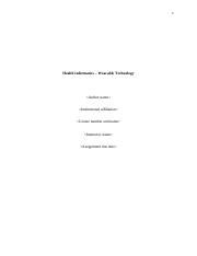 Health Informatics Docx Health Informatics Wearable Technology Author Name Institutional