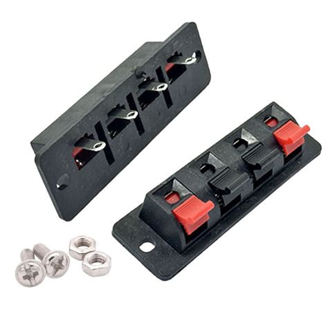 1pcs Audio Cable Clip Push Connector Terminal 2 4 Position Connector Spring Audio Speaker Plug