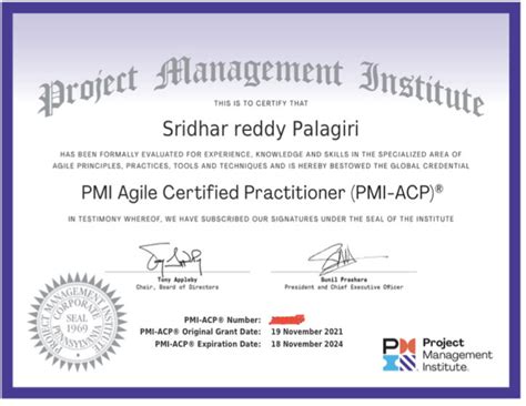 Sridhar Reddy Palagiri Pmp® Pmi Acp® On Linkedin Agile Project Leadership Pmi Acp 30