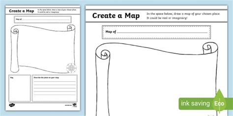 Create A Map Activity Sheet Design A Map Teacher Made