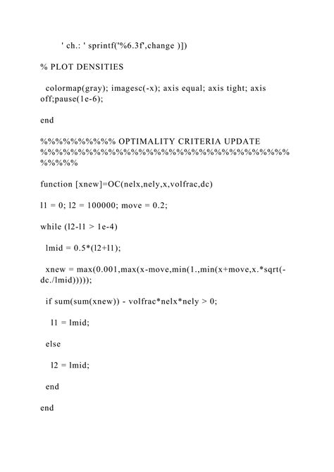 A 99 Line Topology Optimization Code By Ole Sigmund January Docx