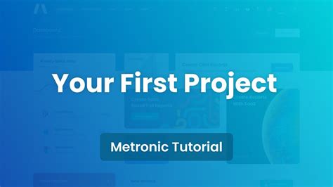 Your First Project Metronic 8 Admin Template Youtube