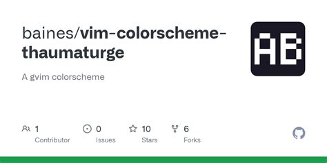 Github Bainesvim Colorscheme Thaumaturge A Gvim Colorscheme