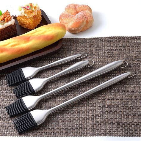 2020 Basting Brush Kitchen Cooking Grilling Bbq Baking Pastry And Oil Stainless Steel Brushes