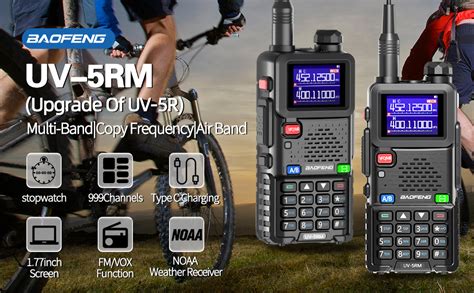 Amazon Com BAOFENG RM Ham Radio W Long Range Handheld NOAA Weather Receiver MAh Battery