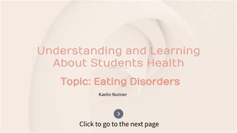 Kaelin Nunner Eating Disoder Lesson Plan