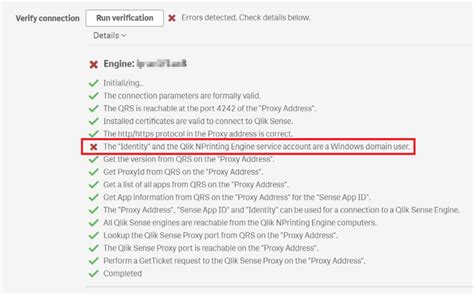 Connection Verification Fail At The Identity And Qlik Community
