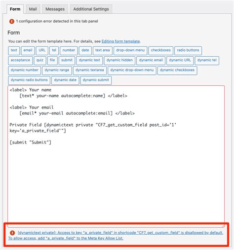 Allowing Access To Post Meta And User Data Contact Form 7 Dynamic Text Extension Knowledgebase