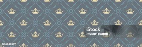 디자인 프로젝트에 대한 회색 배경에 왕실 장식과 우아한 배경 이미지 원활한 패턴 평면 디자인벽지 텍스처 벡터 일러스트레이션 0명에 대한 스톡 벡터 아트 및 기타 이미지