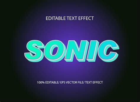 Premium Vector Editable Sonic Text Effect