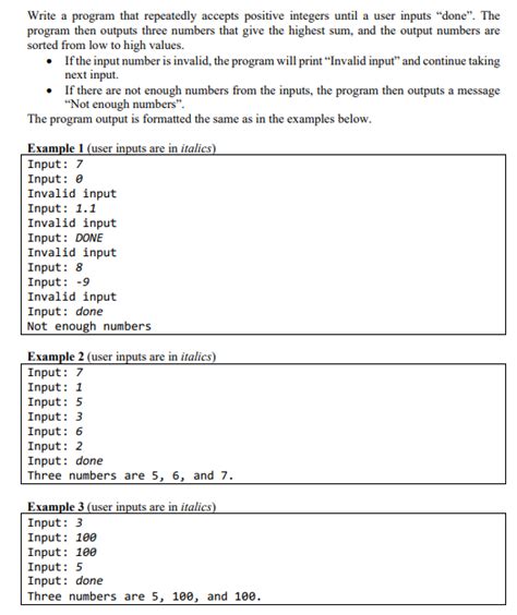 Solved Write A Program That Repeatedly Accepts Positive