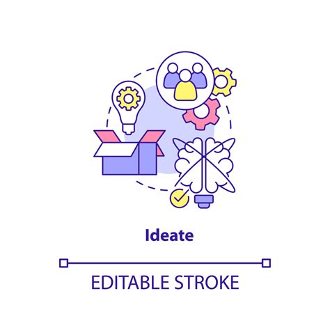 Ideate Concept Icon Generate Creative Ideas Design Thinking Process