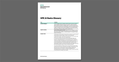 Learn About Hpe Ai With This Glossary Challenge Innovation Technology Inc Posted On The Topic