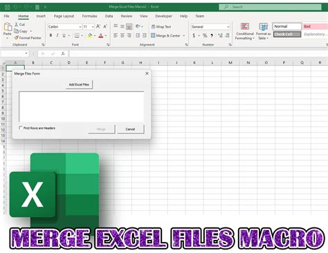 Merge Excel Files Macro Template Etsy