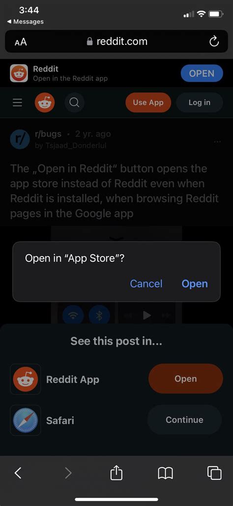 Tried To Find A Solution To The Open In App Store” Bug Rmildlyinfuriating