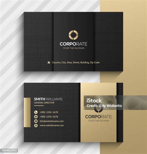 럭셔리 골드와 블랙 명함 템플릿 문구 디자인 플랫 디자인 인쇄 템플릿 벡터 일러스트레이션 명함에 대한 스톡 벡터 아트 및 기타 이미지 Istock