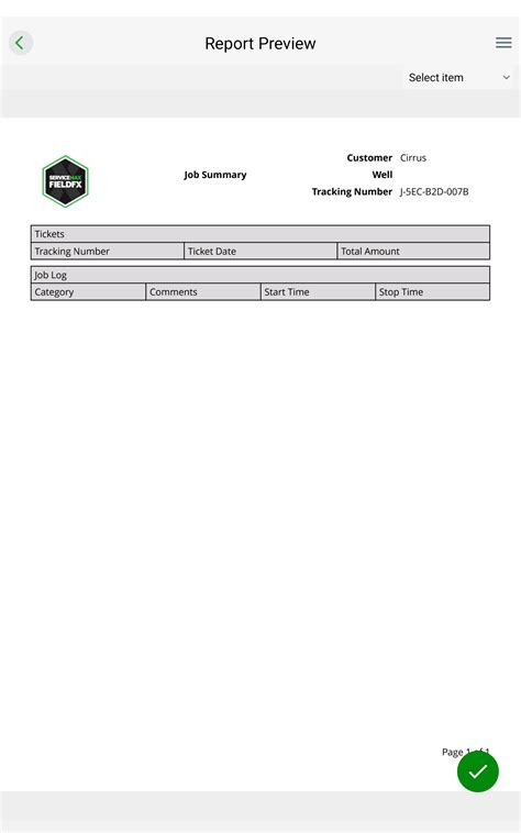 FieldFX Mobile App Reports Page FieldFX Documentation