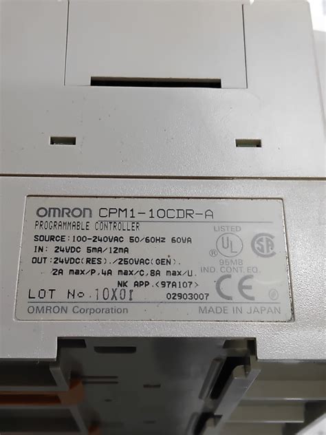Used Sold OMRON SYSMAC CPM CDR A PROGRAMMABLE CONTROLLER At SMT Resource Equipment LLC