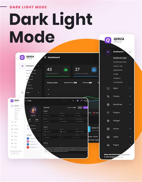 qerza job portal admin dashboard bootstrap html template uikit code