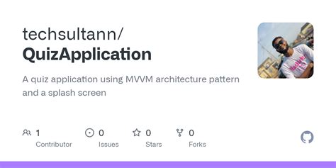 Github Techsultannquizapplication A Quiz Application Using Mvvm Architecture Pattern And A