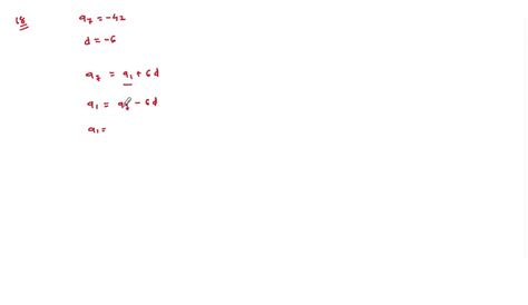 solved find the missing term in each arithmetic sequence the 7th term of an arithmetic sequence