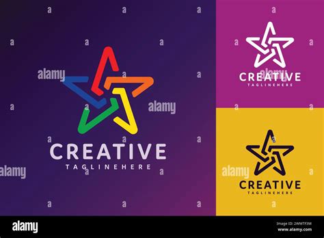 Colorful Creative Star Vector Logo Design Stock Vector Image And Art Alamy
