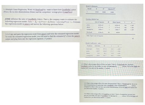 Solved Multiple Linear Regression Week 14 ﻿nextfood Inc