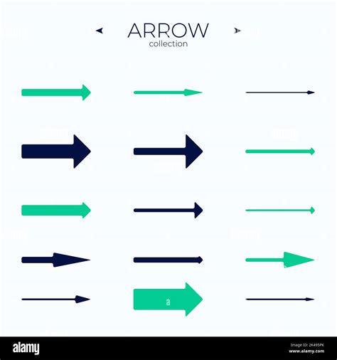 Smooth Line Icons Arrow Vector Icon Set Arrow Basic Ui Elements For Web Graphics Vector