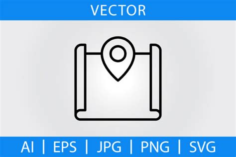 Vector Location Pin Outline Icon Graphic By Sam Designs · Creative Fabrica