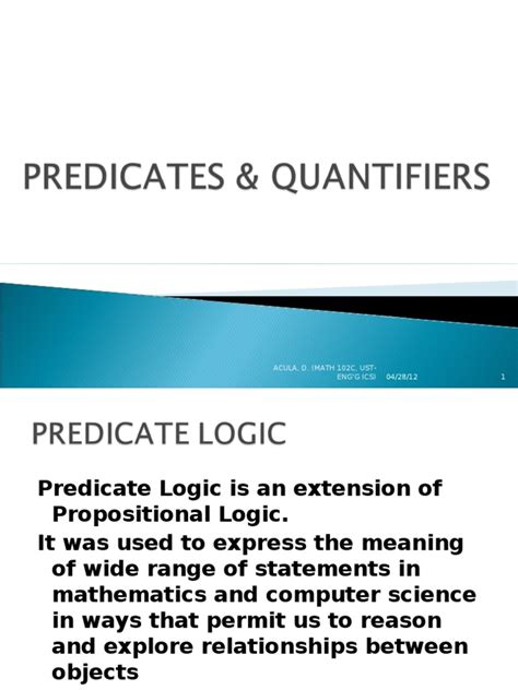 predicates and quantifiers pdf mathematical logic teaching mathematics