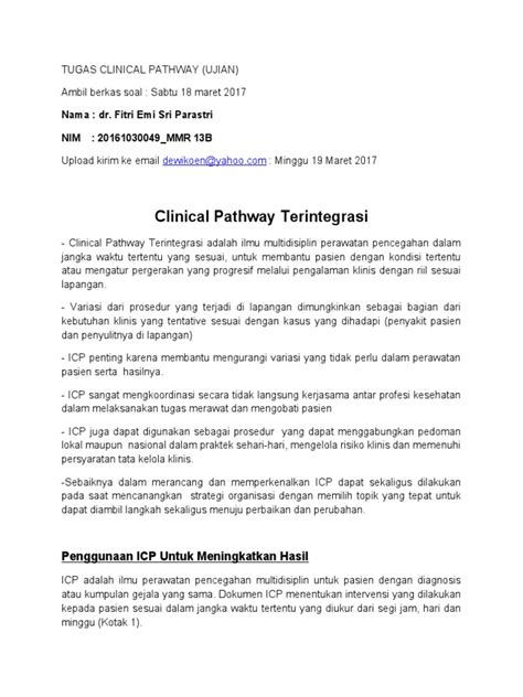 Clinical Pathway Terintegrasi Pdf