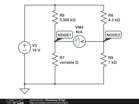 Wheatstone Bridge CircuitLab