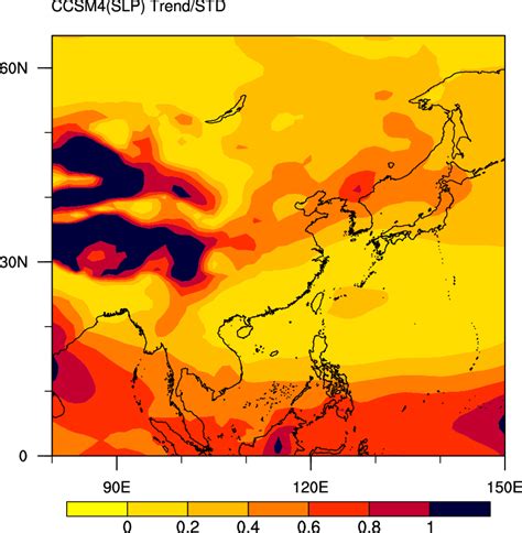 The Ratio Of The Ensemble Mean To The Inter Ensemble Standard Deviation Download Scientific