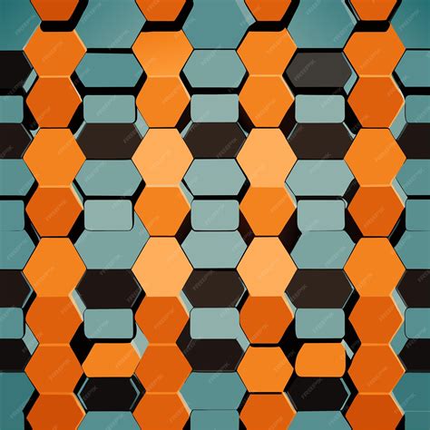 Premium Vector Seamless 3d Hexagonal Pattern Background Design