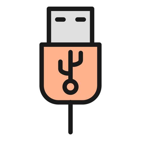 Usb Port Generic Outline Color Icon Usb Port Generic Outline Color Icon