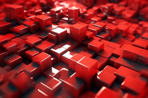 Premium Ai Image A Red Cubes Background With The Word Cubes On It