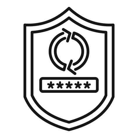 Shield Password Recovery Icon Outline Vector Mobile Page 14987062 Vector Art At Vecteezy