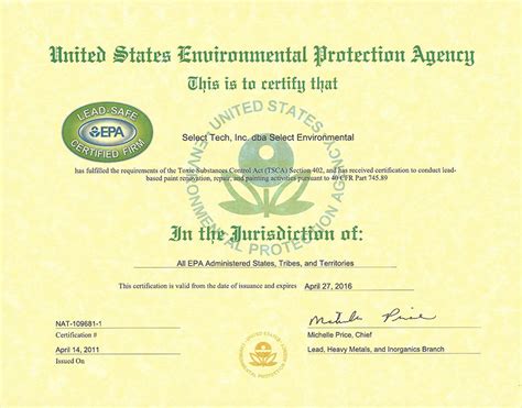 Epa Lead Safe Certification Select Environmental Is Able To Work Along Side The Home Owner