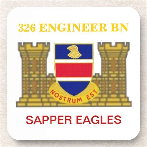 326th Engineer Battalion Sapper Eagles Coasters