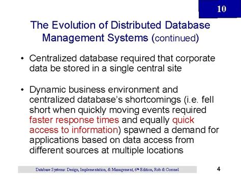 10 Chapter 10 Distributed Database Management Systems Database