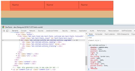 Mdctextfield Outlined Label Position Incorrect With `mdc Text Field
