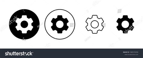 Setting Icon Set Cog Settings Icon Stock Vector Royalty Free 1980578390 Shutterstock