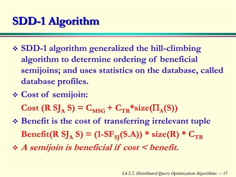 Ppt Distributed Query Optimization Algorithms Powerpoint Presentation